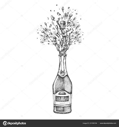 Champagne Bottle Sketch