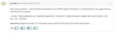 Gravity Forms Plugin Elementor Popup Fix Rwordpress
