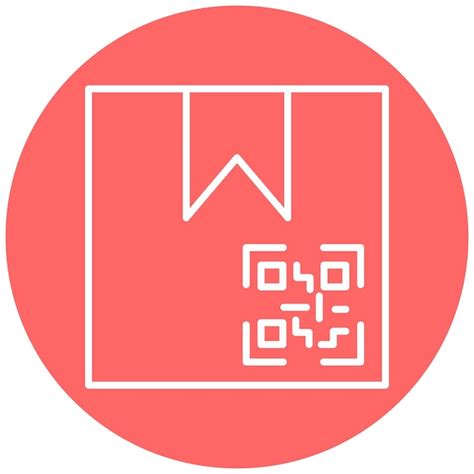 Premium Vector Package Qr Code Icon Style