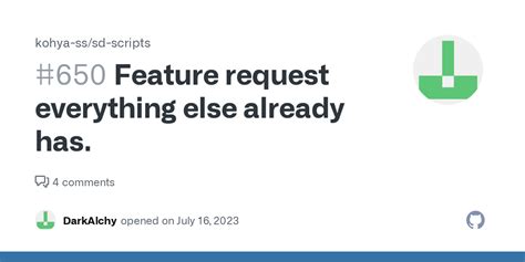 Feature Request Everything Else Already Has · Issue 650 · Kohya Sssd