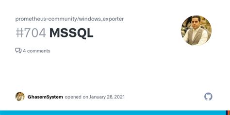 Mssql · Issue 704 · Prometheus Communitywindowsexporter · Github