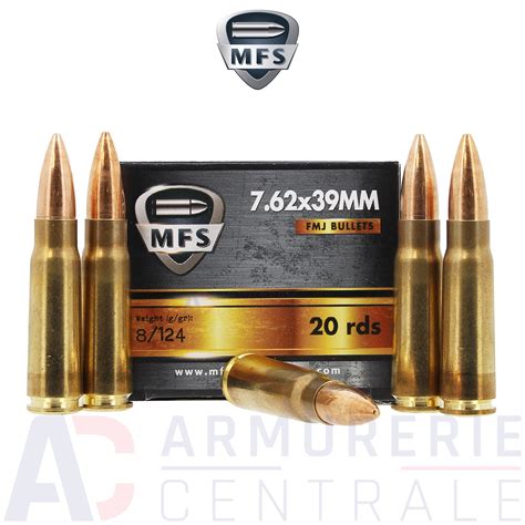 Boite De 20 Cartouches Mfs 124gr 762x39 Armurerie Centrale
