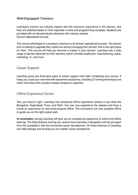 Ppt Learnbay Data Science Course Institute In Bangalore Powerpoint Presentation Id 12419674