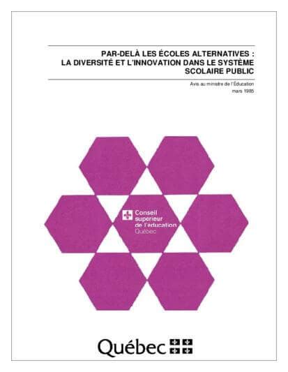 Par Delà Les écoles Alternatives La Diversité Et Linnovation Dans Le Système Scolaire Public