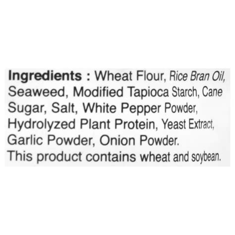 Nora Seaweed Snacks Original Flavor Tempura Ingredients