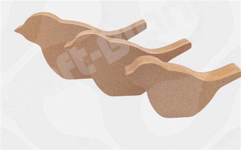Freestanding Mdf Birds 18mm Moisture Resistant Craft Blanks