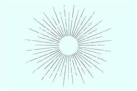 Linear Drawing Of Light Rays Sunburst 43511063 Vector Art At Vecteezy