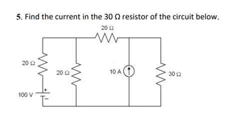 Solved Find The Current In The 30Ω ﻿resistor Of The Circuit