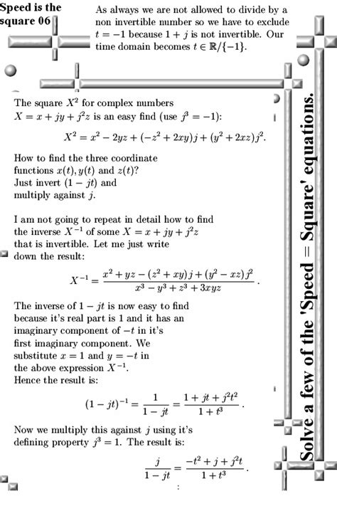 Solving The ‘speed The Square Equation On Four Different Spaces