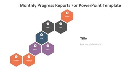 Monthly Progress Reports For Powerpoint Template Pptuniverse