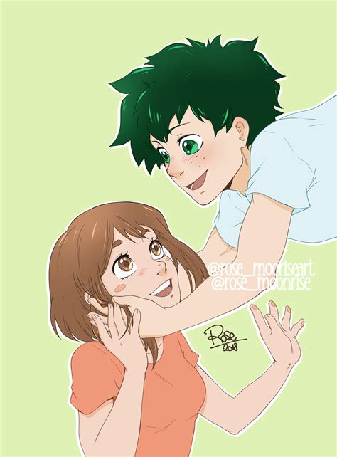 Deku X Uraraka Boku No Hero Academia Fan Art By Rose 92 On Deviantart