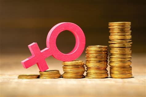 Premium Photo Sex Discrimination Women Are Paid More Stacks Of Coins