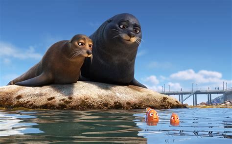 Sea Lions Marlin Nemo Finding Dory Wallpapers Hd Wallpapers Id 18207