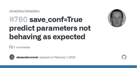 Saveconftrue Predict Parameters Not Behaving As Expected · Issue 760