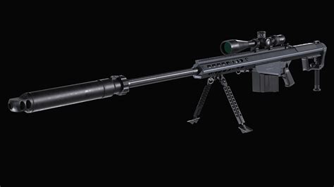 3d Model Tactical Modular Anti Materiel Sniper Rifle Barrett M107a1 Vr