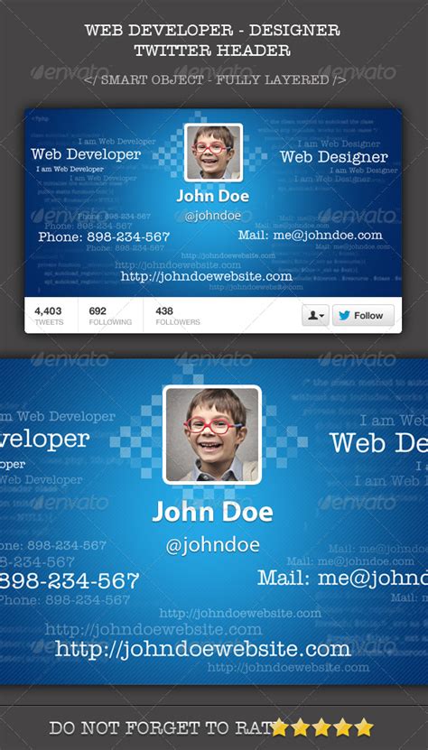 web developer designer twitter header cover twitter social media