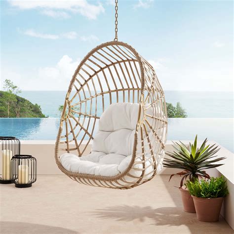 Amalie Wicker Rattan Outdoor Patio Rattan Swing Chair Without Stand