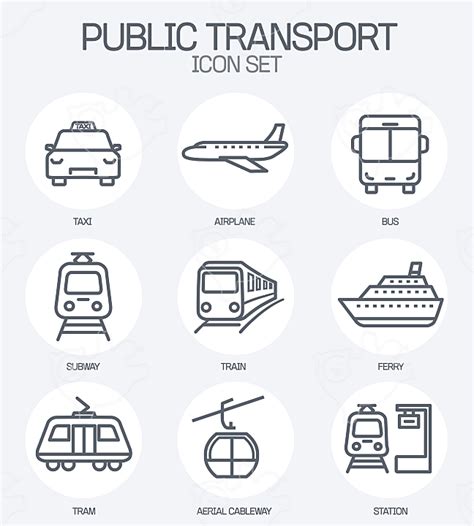대중교통 아이콘 세트 Geami 네이버 Ogq마켓