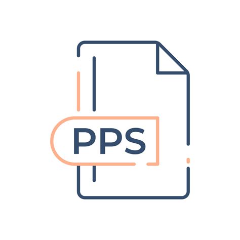 Pps File Format Icon Pps Extension Line Icon 15426334 Vector Art At Vecteezy