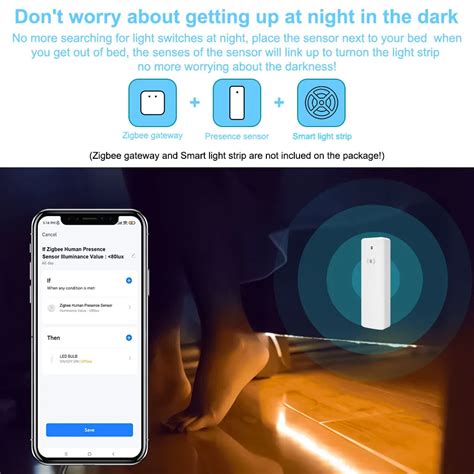 Zigbee 3 0 Smart Human Presence Motion Sensor Luminance Distance Detection Tuya Smart Life Home