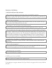 Lab 7 Cell Division Write Up Pdf Laboratory 6 Cell Division I Cell Cycle And Cancer Click