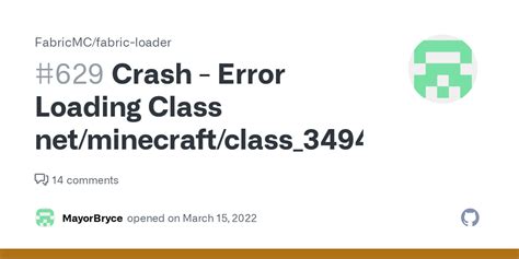 Crash Error Loading Class Netminecraftclass3494class5123 · Issue 629 · Fabricmcfabric