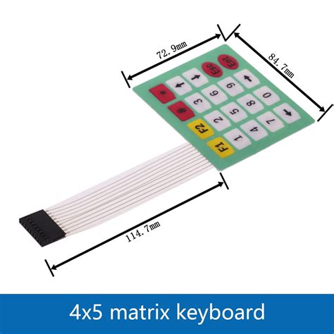 1 2 3 4 5 6 7 8 key button membrane switch matrix array keyboard keypad
