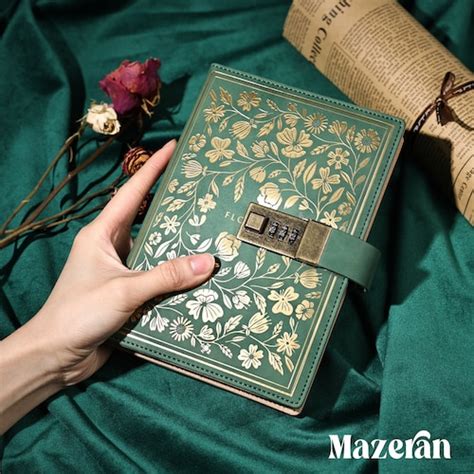 Locked Diaryjournal With Lock For Women Leather Notebook Etsy