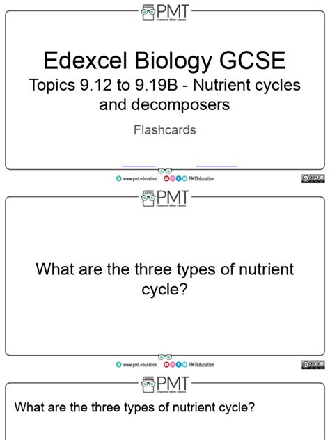 Flashcards Topic 9 Nutrient Cycles And Decomposers Edexcel Biology
