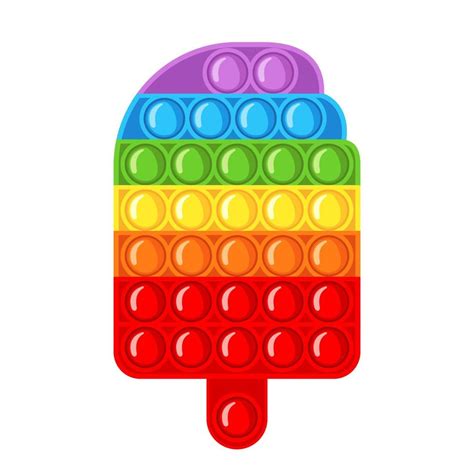 Trendy Antistress Sensory Toy Pop It Fidget In Flat Style Isolated On