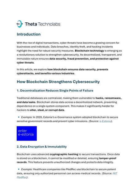 Blockchain In Cyber Security Pptx Information And Network Security Computing