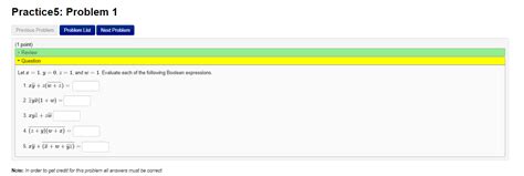 Solved Practice5 Problem 1 Previous Problem Problem List