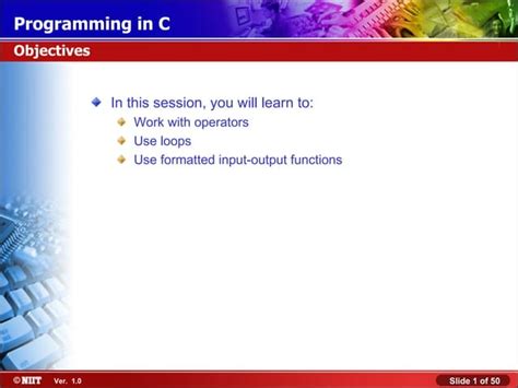 C Programming Session 02 Ppt