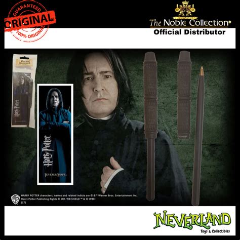 Harry Potter Snape Wand Pen And Bookmark By Noble Collection Shopee
