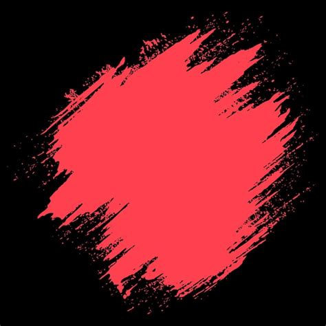 현대 붉은 색 브러시 획 프레임 배경 프리미엄 벡터