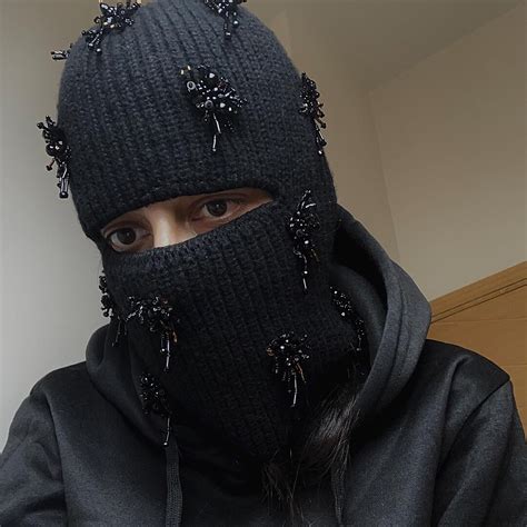 Hand Embellished Balaclava Mask Etsy