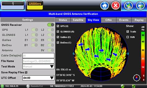 Diagnosing Multi Band Gnss Antenna Installations With Skyview Signal Quality C No Heat Map