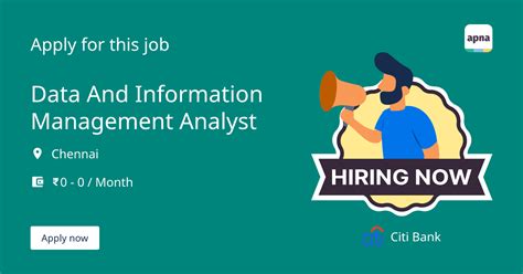 Data And Information Management Analyst Job At Citi Bank In Chennai Apna