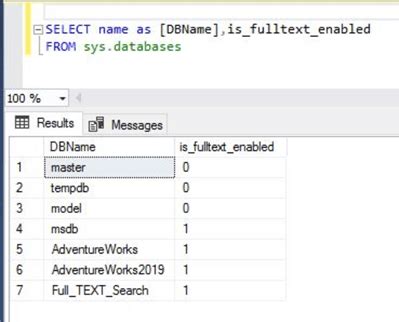 Enable And Disable Full Text Search For Sql Server Databases