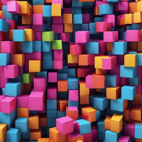 Premium Ai Image Render Of 3d Geometric Abstract Cuboid Wallpaper