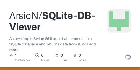 GitHub ArsicN SQLite DB Viewer A Very Simple Swing GUI App That Connects To A SQLite Database