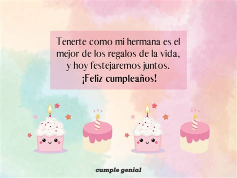 Tarjetas De Cumpleaños Para Una Hermana Cumple Genial