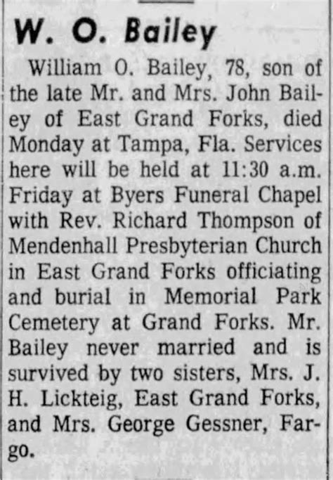William Oscar Bailey 1886 1964 Find A Grave Memorial