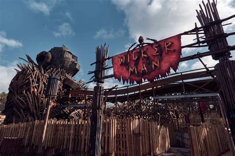Wicker Man Wooden Roller Coaster Ride Alton Towers Resort