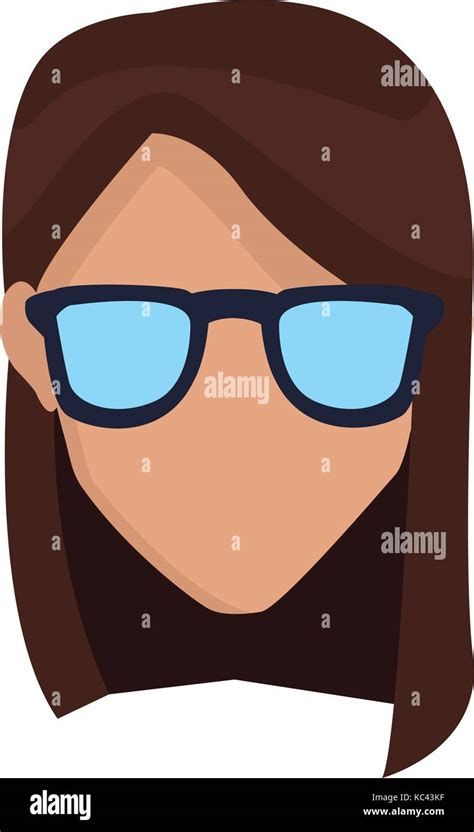 Thinking Glasses Business Woman Stock Vector Images Alamy