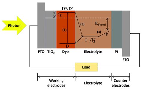 Schematic And Working Principle Of Dsscs Download Scientific Diagram