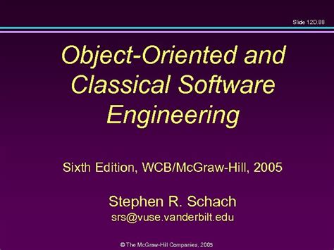 Slide 12 D 88 Object Oriented And Classical Software