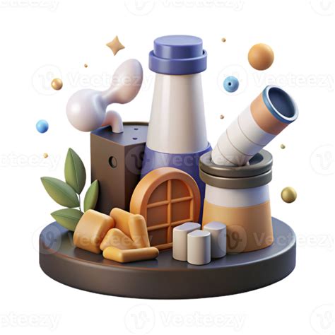 Vibrant Traditional Pollution Reduction Icon With Smokestack And Filter