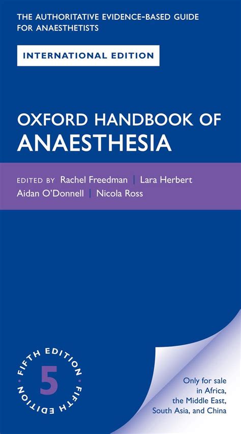 Oxford Handbook Of Anaesthesia 5e Xe Rachel Freedman Lara Herbert