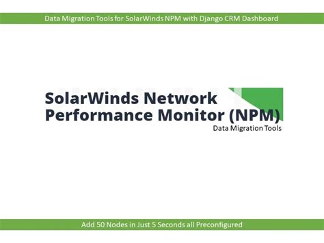 Data Migrated To Your New Solarwinds Npm Automatically Upwork